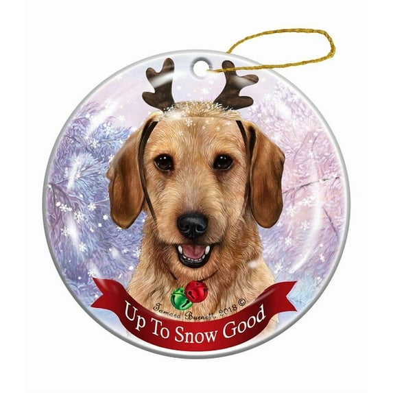 EVERA Holiday Pet Gifts Dachshund Wirehair Wheaten Dog Porcelain Chri ...
