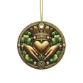 EVERA Irish Claddagh Ornament With Sham And Crown Design Printed On ...