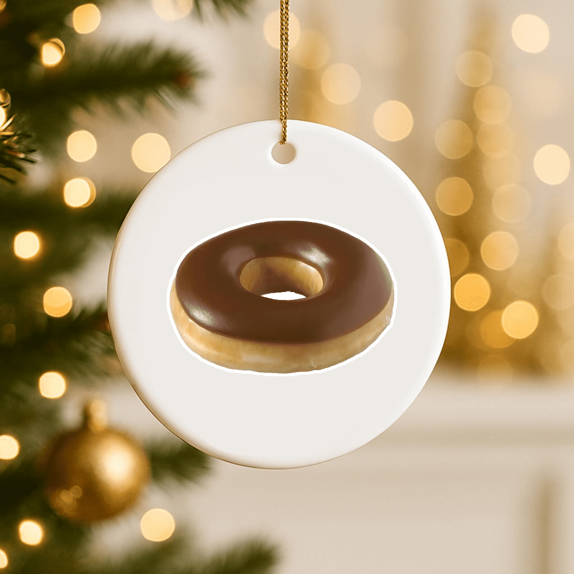 EVERA Krispy Kreme Chocolate Iced Donut, Funny Birthday Gift 2D FLAT ...
