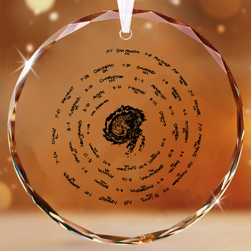EVERA Lucky Daye Ornament Tour Spiral Retro Style, Chris.Tmas Glass ...