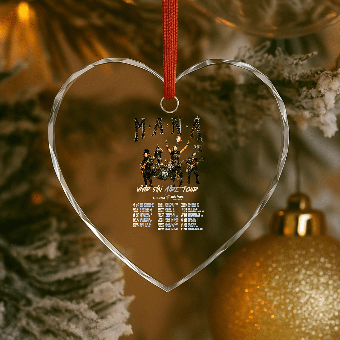 EVERA Mana Band Concert 2025 Ornament, Maná Vivir Sin Aire Tour 2025 ...