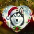 EVERA Merry Holly Berry Siberian Husky Ornament, Whimsical Chris.Tmas ...