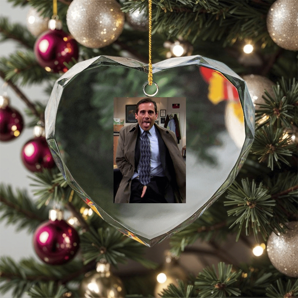 EVERA Michael Scott Glass Ornament, The Office TV Show Fans Collectible ...