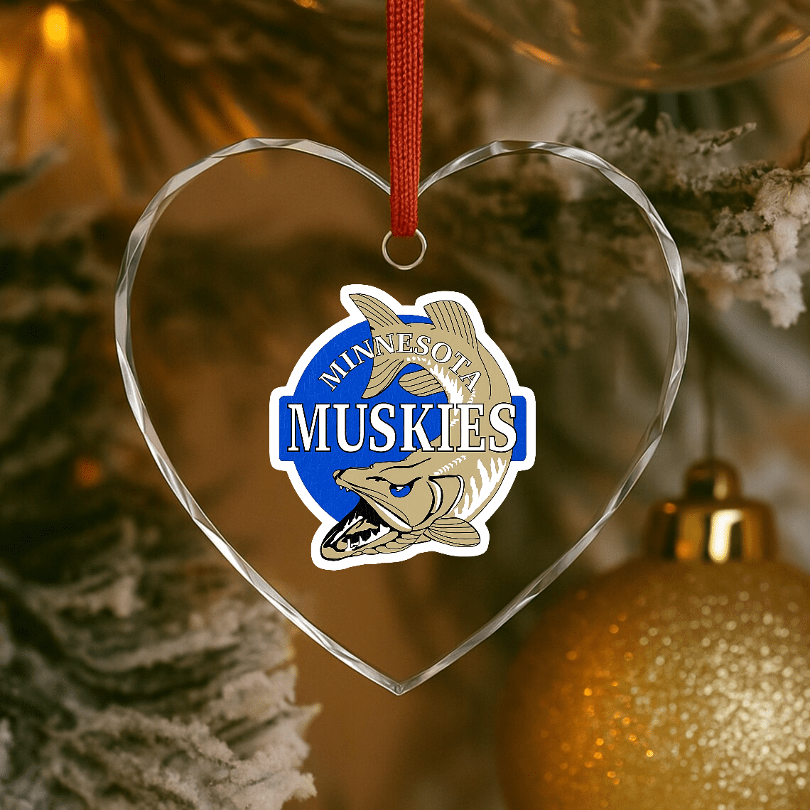 EVERA Minnesota Muskies Vintage Basketball Logo Aba Ornament, HEART ...
