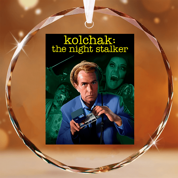 EVERA Mystery Theme Glass Ornament, Night Stalker Design, Dark ...