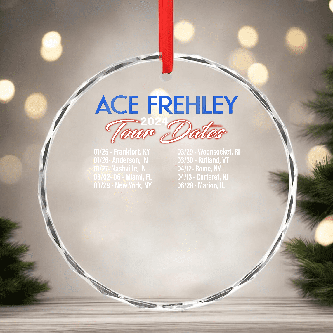 EVERA New Ace Frehley Ornament Ace Frehley Concert Ornament Holliday ...