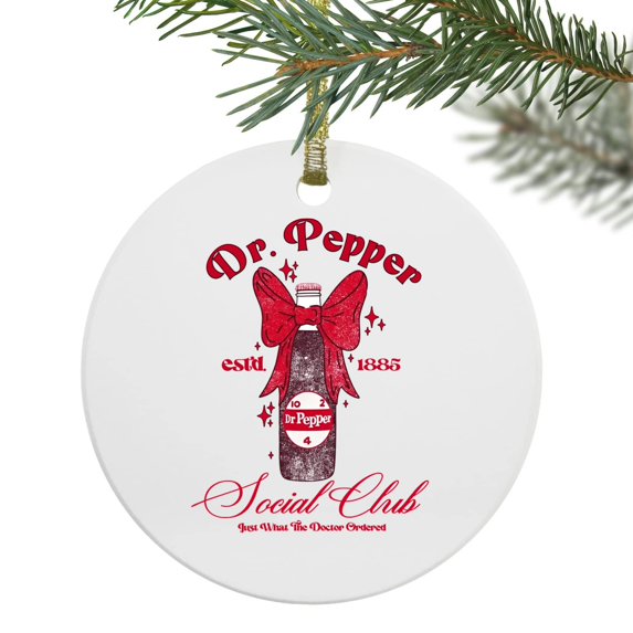 EVERA Ornament Dr Pepper Social Club Funny Dr Pepper Soda Ribbon Dr ...