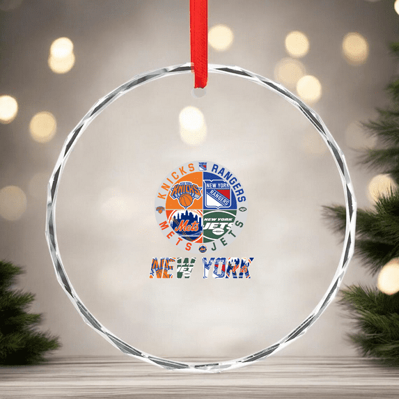EVERA Ornament Mets Knicks Nyr Jets Sports, Ornament Chris.Tmas Gift ...