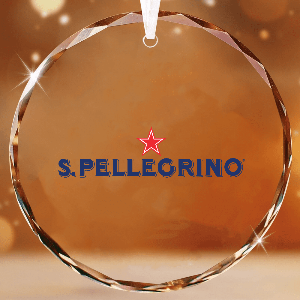 EVERA San Pellegrino Ornament Sparkling Water Design, Chris.Tmas Glass Ornament Anniversary Gift ...