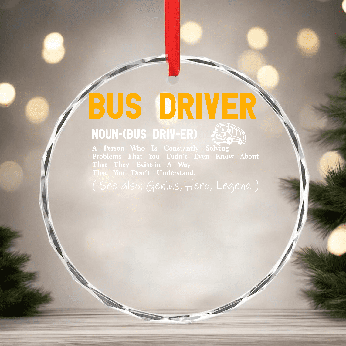 EVERA School Bus Driver Definition Ornament, Early Rising Always ...