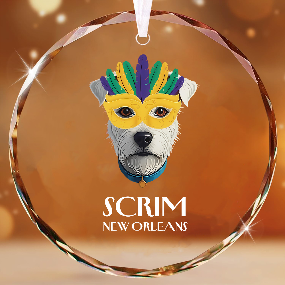 EVERA Scrim The Runaway Dog Mardi Gras 2025 Glass Ornament, Carnival ...