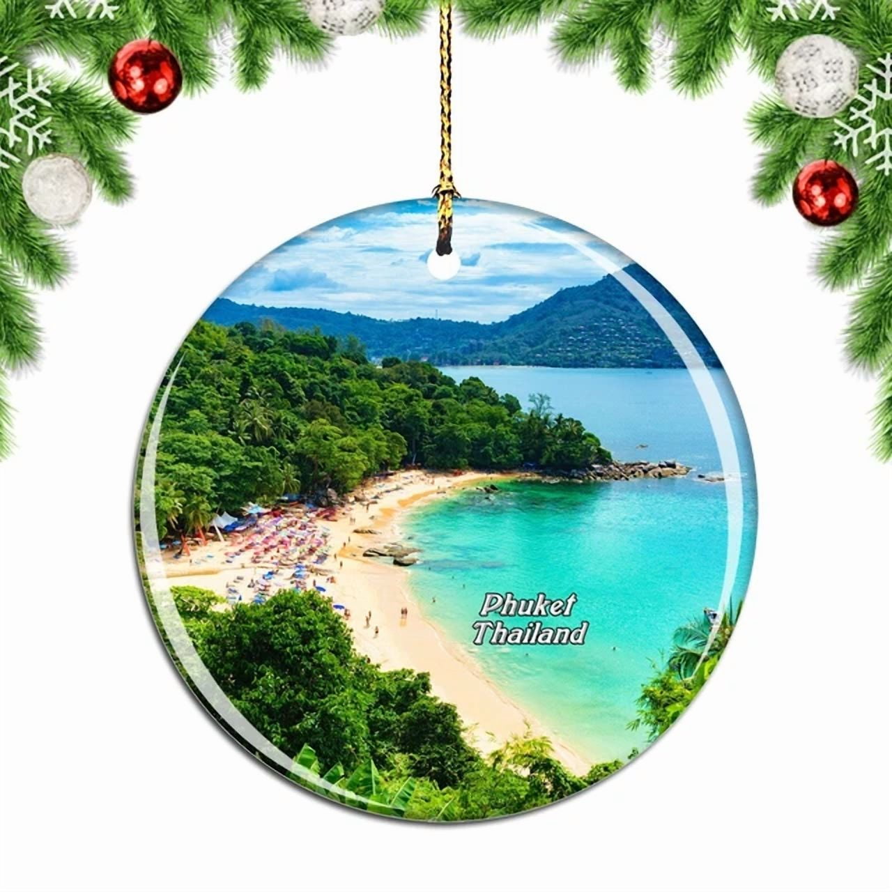 EVERA Thailand Phuket Chris.Tmas Ornament City Travel Souvenir 2D FLAT ...