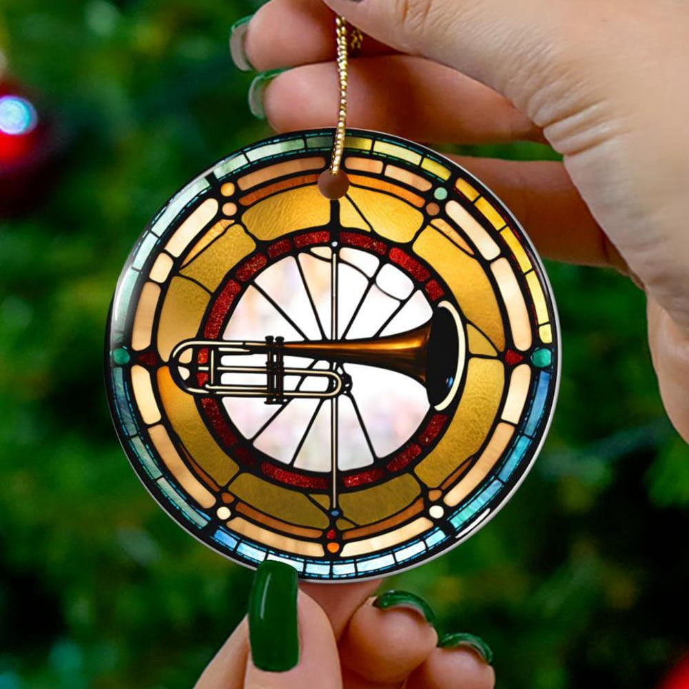 EVERA Trombone Ornament, Musical Chris.Tmas Tree Ornament, Music Gift ...