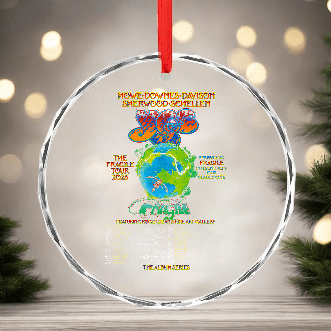 EVERA Yes Band The Fragile Tour 2025 Aop Ornament Anniversary Gift ...