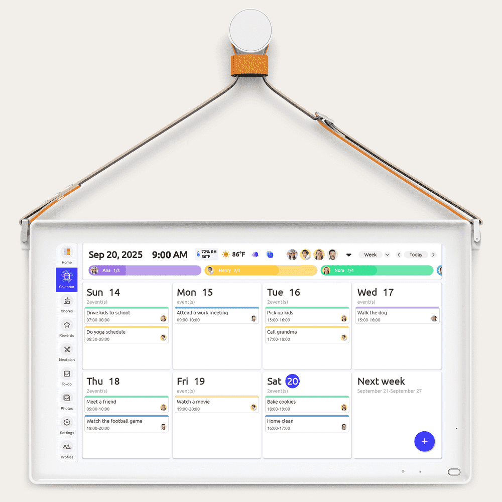 AEEZO Touch 21.5" Digital Calendar Chore Chart – 1080P Full HD ...