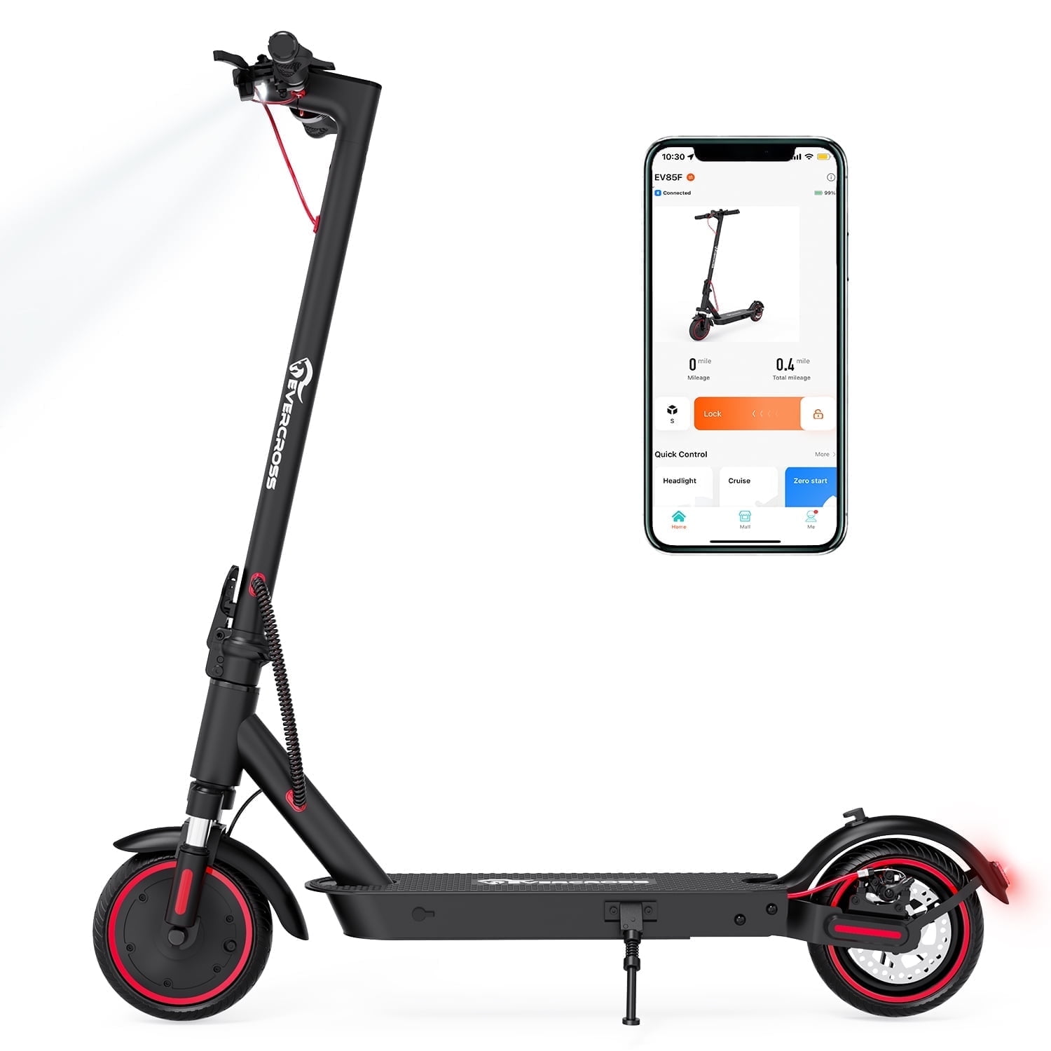 EVERCROSS Foldable Commuter City Electric Scooter, 10'' Solid Shocks ...