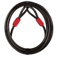Unique Bargains Coated Security Steel Cable Lock Wire Rope Double Loop ...