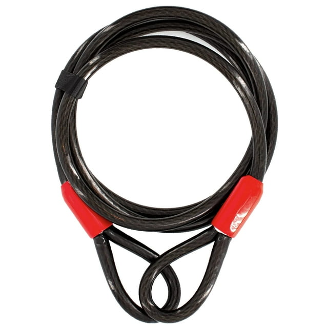 EVEREST FITNESS 6.5 ft Heavy Duty Anti Theft Bike Cable Lock with Loops ...