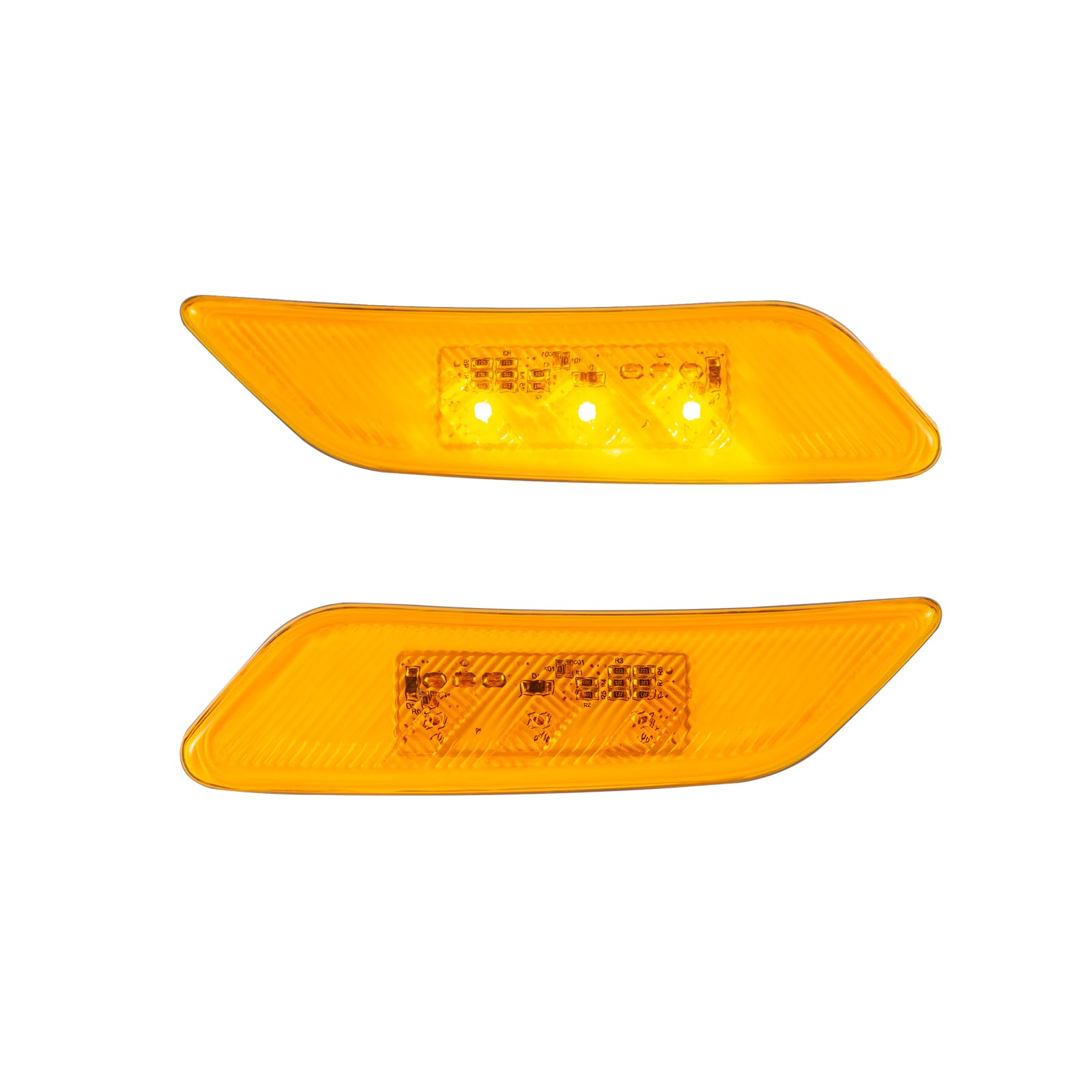 EVERESTHD 2PCS Cab Door SSF20 Marker Light LED Amber Yellow Side Marker ...