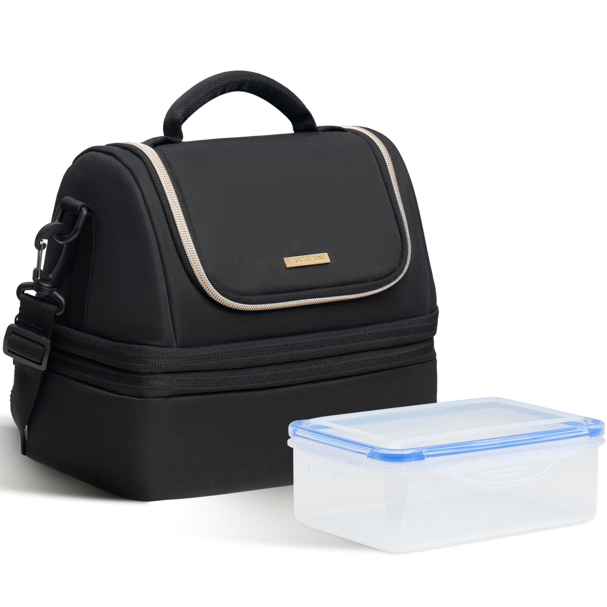 EVERFUN Expandable Lunch Bag for Women with Container, Double Deck ...