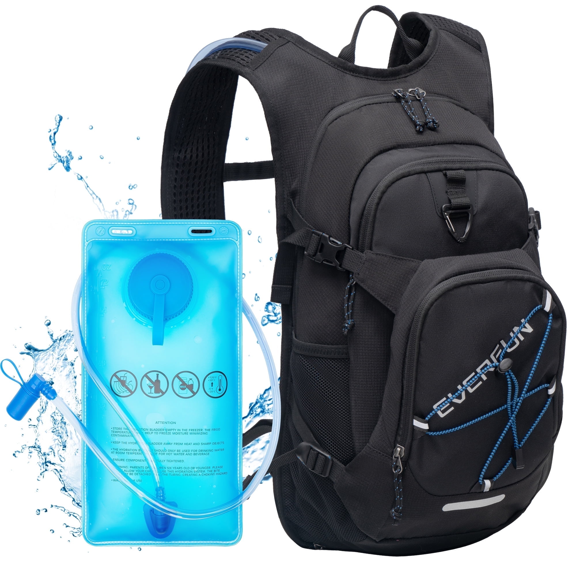 EVERFUN 18L Outdoor Hydration Backpack with 2L Water Bladder, Insulated ...