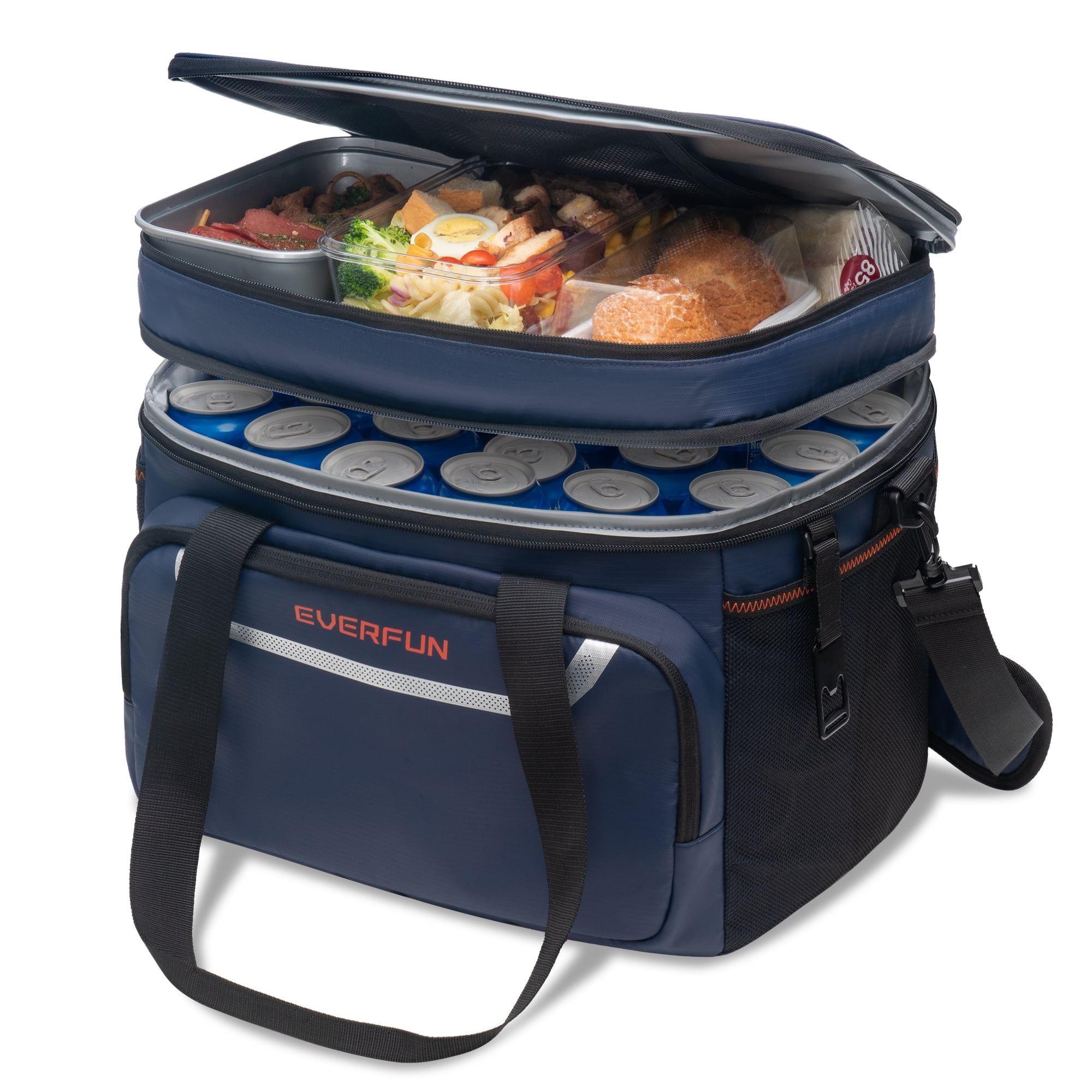 EVERFUN Insulated Lunch Box for Men Soft Sided Cooler Bag, Large ...