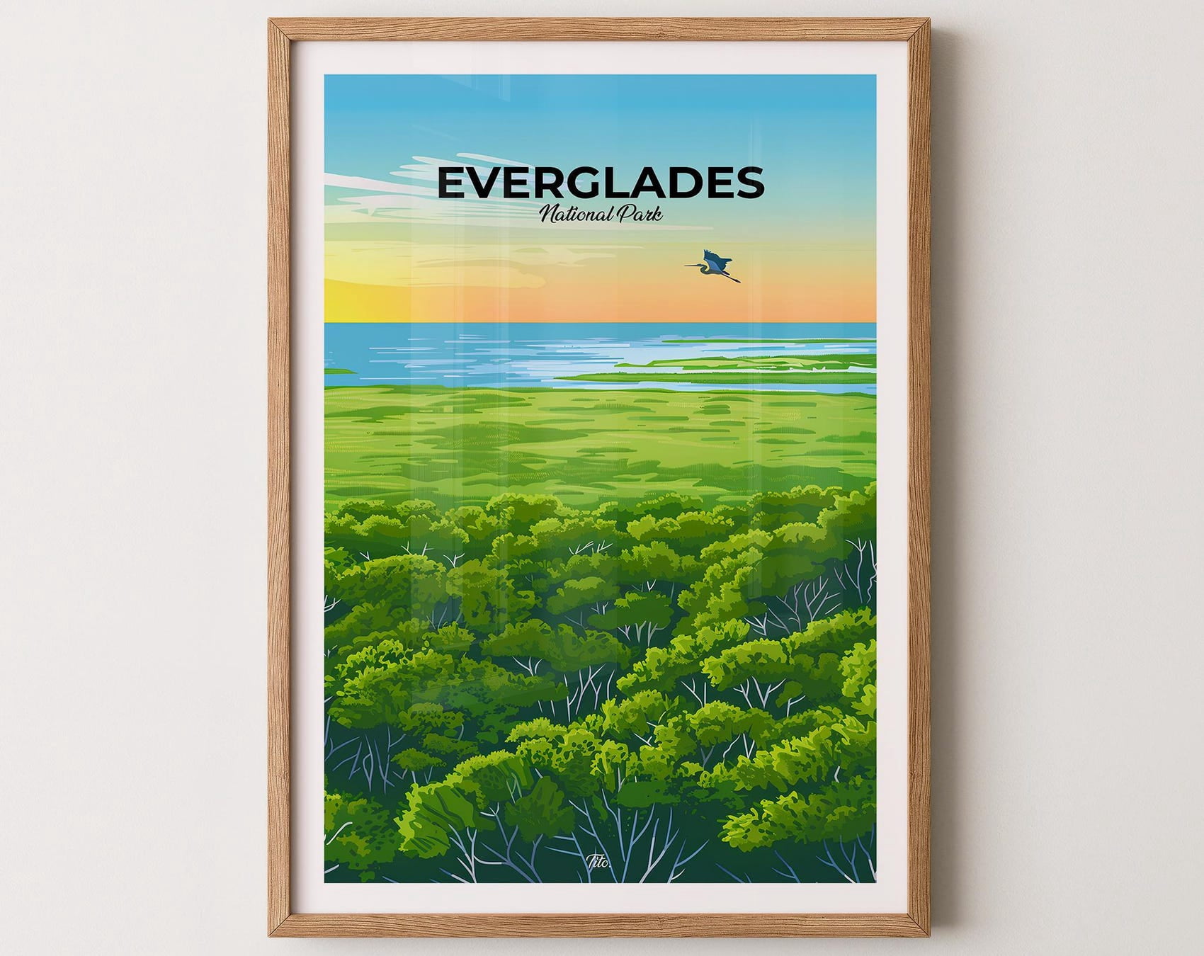 EVERGLADES Poster, Everglades Travel Poster, Everglades Art Print ...