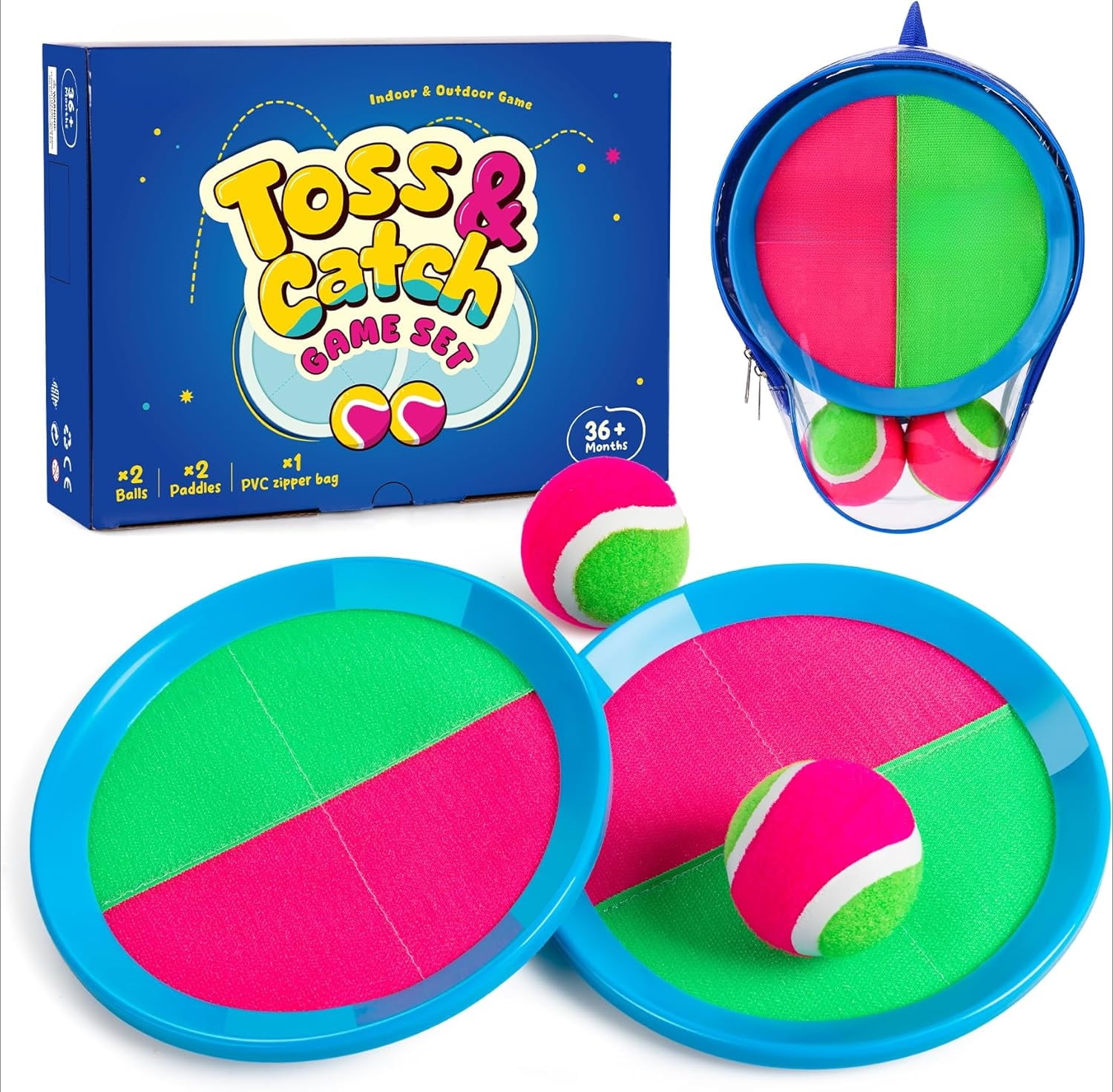 EVERICH Upgraded Toss and Catch Ball Game Set - Indoor and Outdoor ...