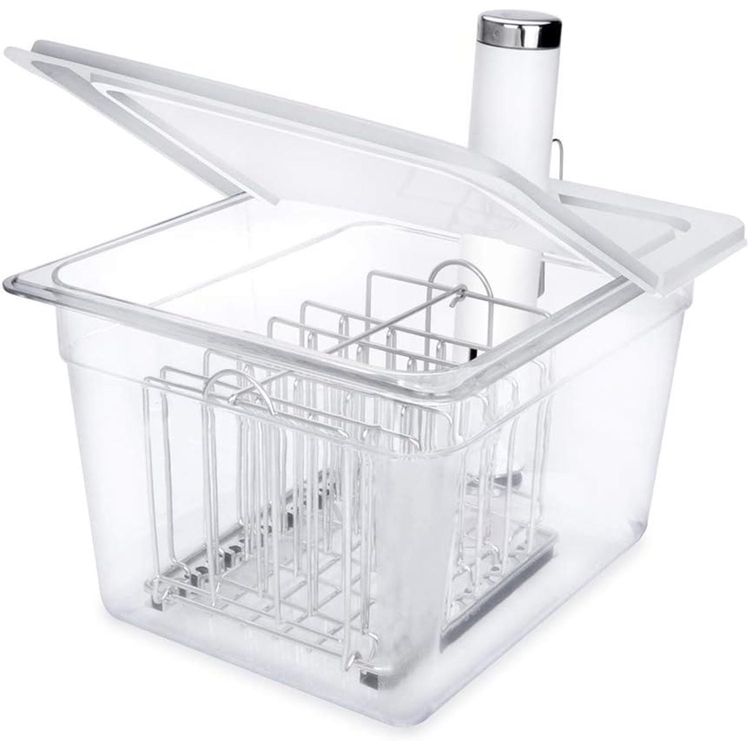 EVERIE Sous Vide Container 12 Quart with Hinge Lid and Sous Vide Rack ...