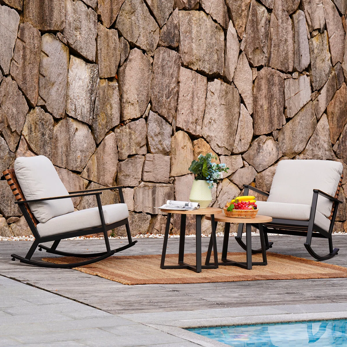 EVERITE 2 - Person Patio Conversation Sets with Cushions - Walmart.com