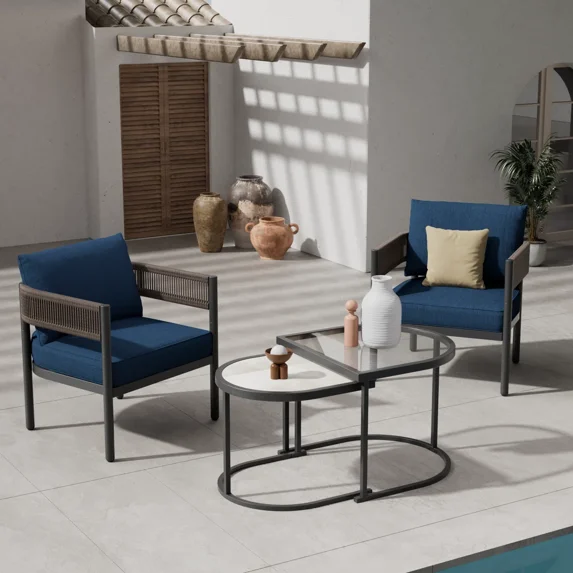 EVERITE 4-Person Wicker Outdoor Sofa ,Heavy-Duty Weather-Resistant ...