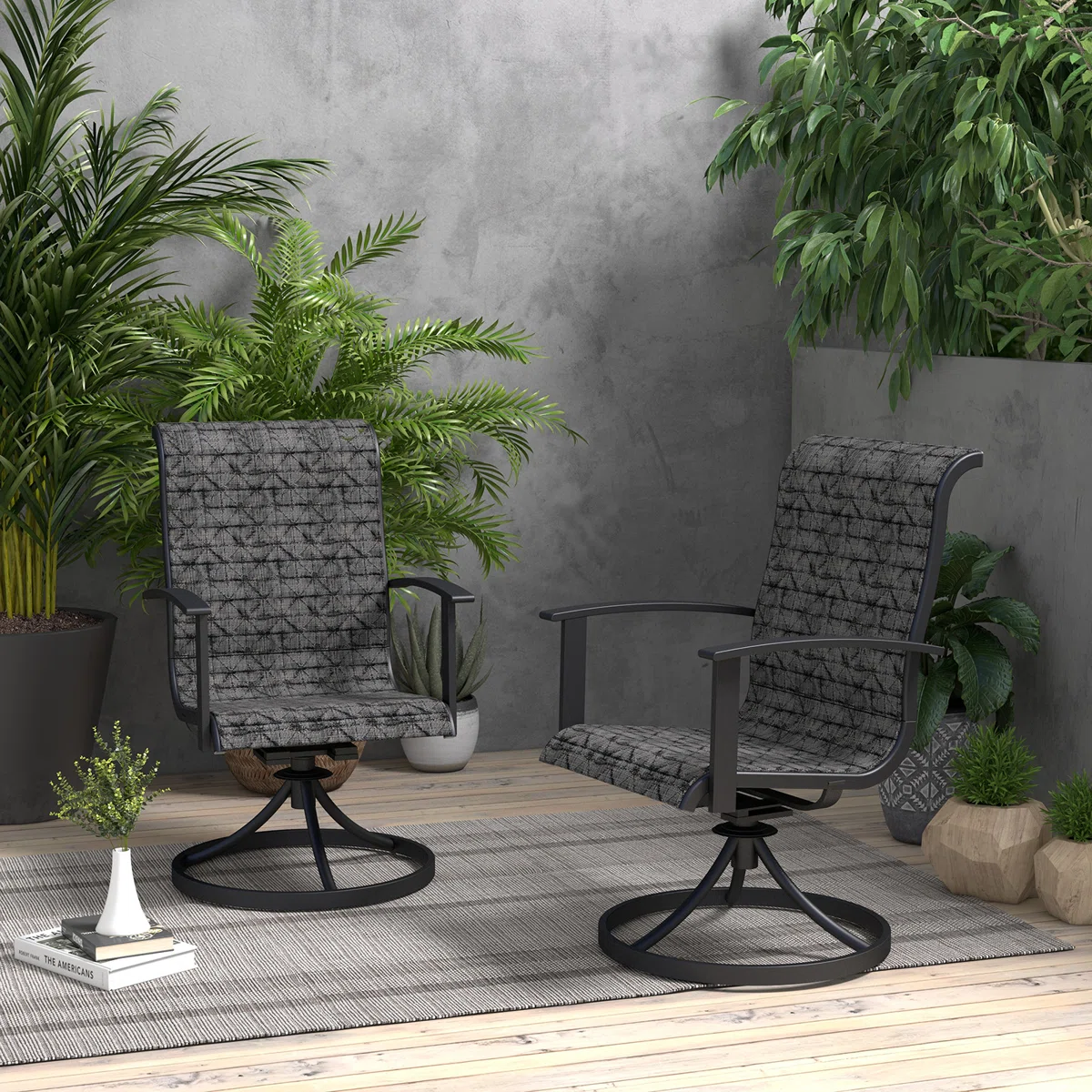EVERITE Patio Dining Armchair Set of 2,Durable Outdoor Seating for ...