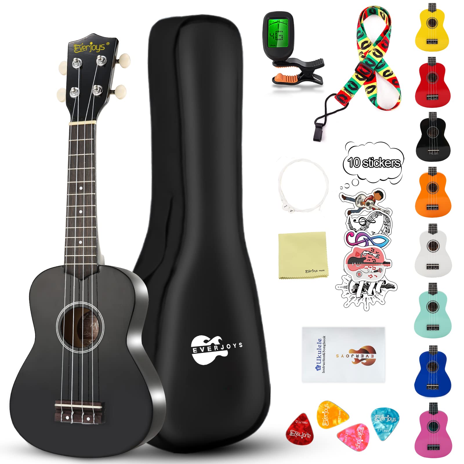 Velocity Toys Classic Ukulele 4 Stringed Toy Guitar Lute Musical ...
