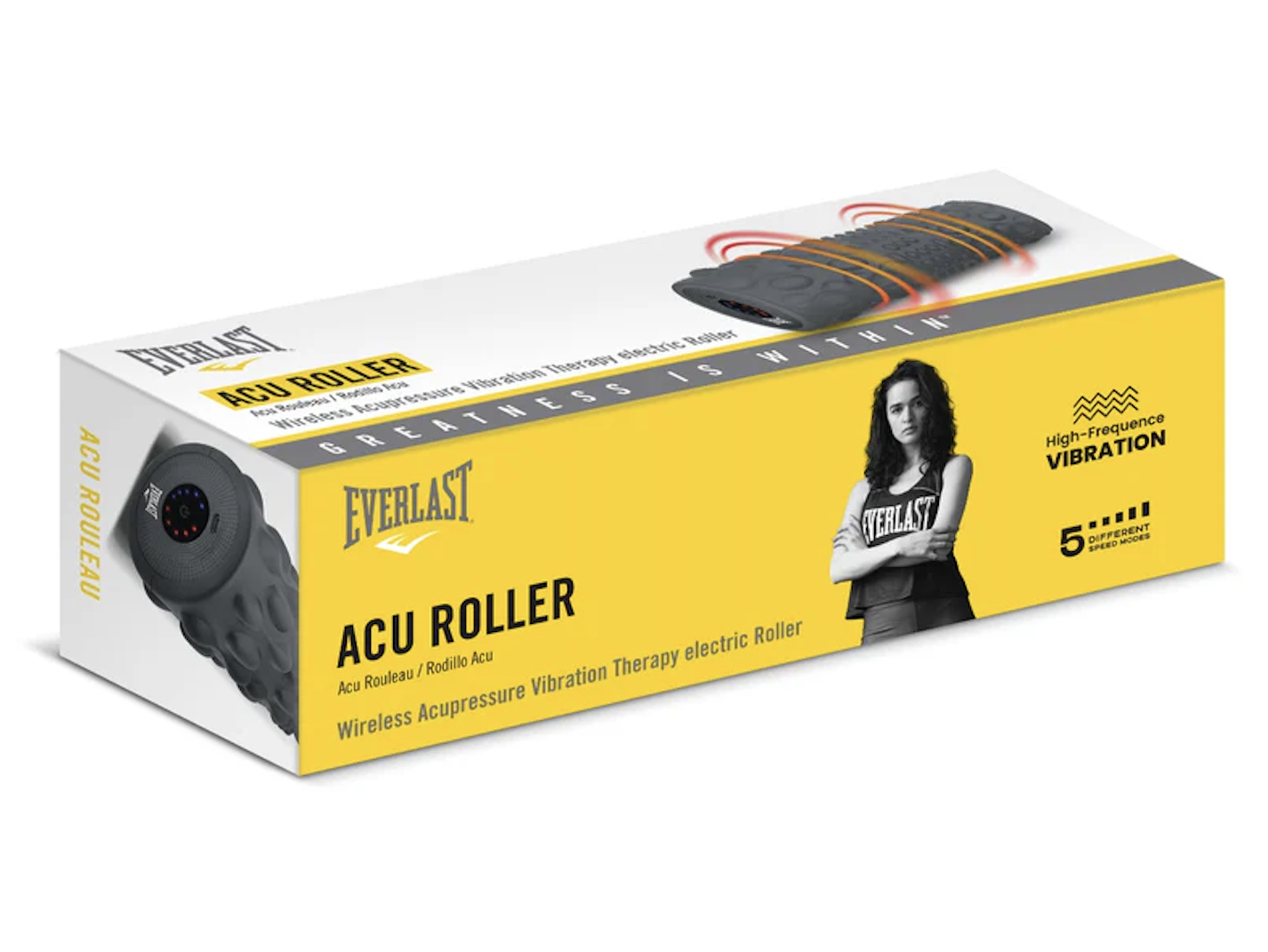 EVERLAST Accuroll 5 Speed Rechargeable Electric Foam Roller Muscle