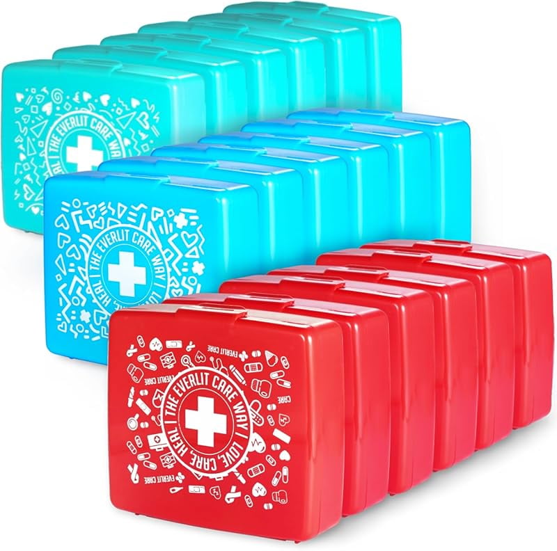 EVERLIT Pocket-Aid Mini First Aid Kit | Compact, Portable Hard-Shell ...