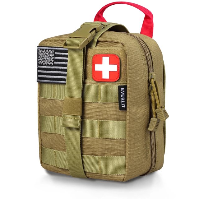 EVERLIT Survival First Aid Kit 250 Pieces Molle Pouch Survival Kit ...