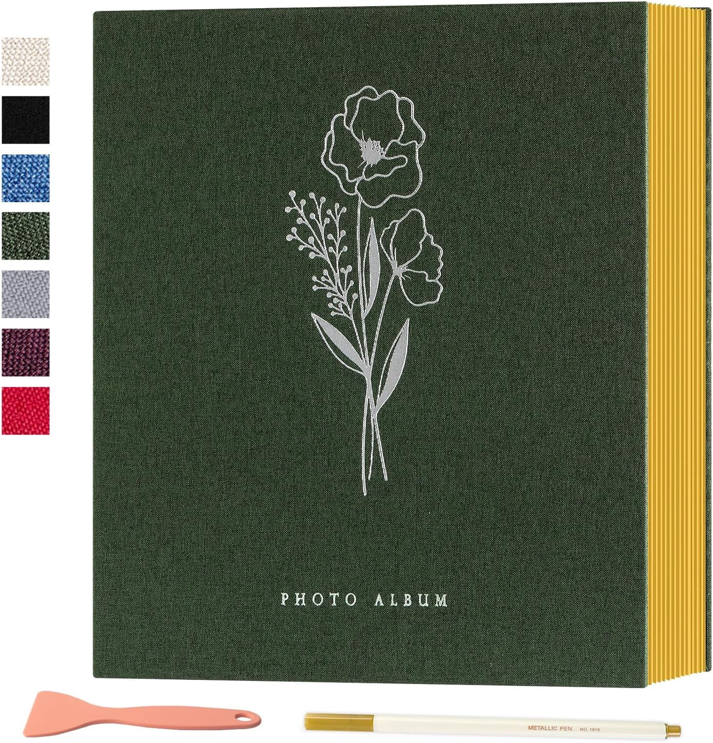 EVERLORIA Linen Self Adhesive Scrapbook Photo Album Large 80 Pages ...