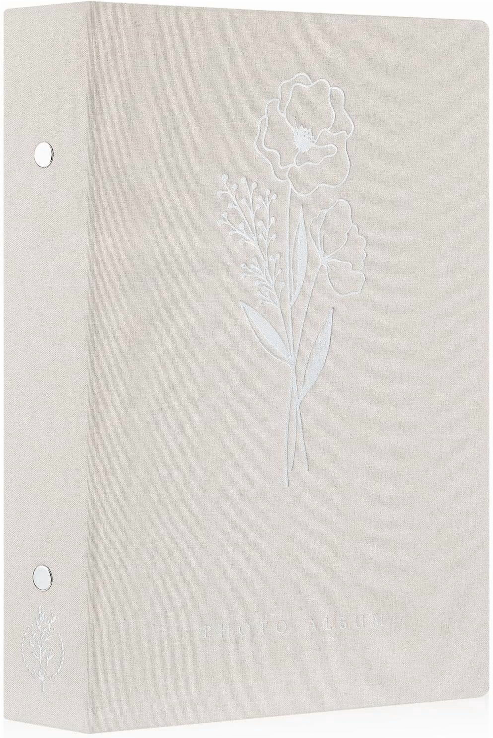 EVERLORIA Linen Silver Stamping Photo Album 300 Pockets Horiz Only ...
