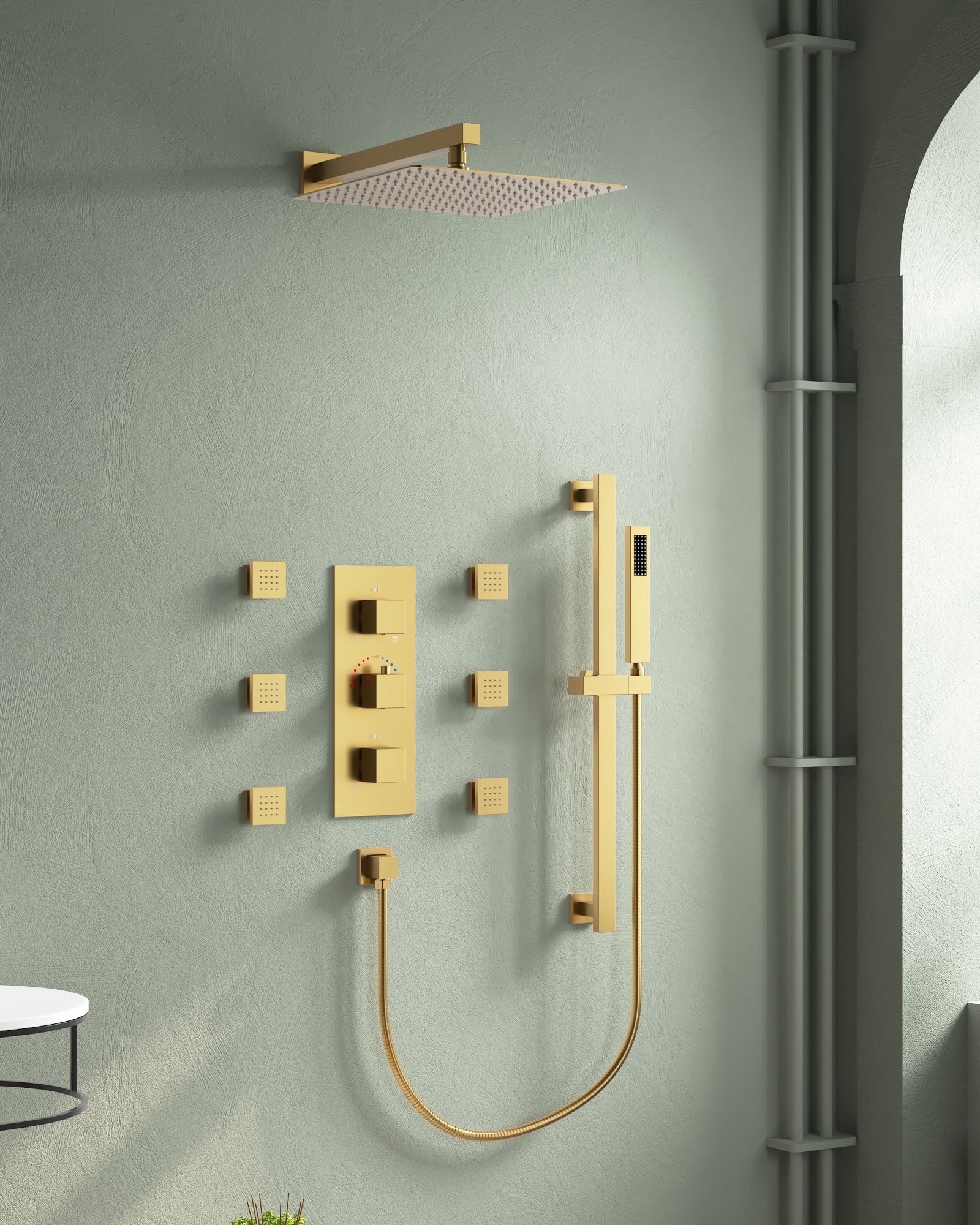 EVERSTEIN Rain Luxury 12 inch Shower Head System Wall Mount CUPC 2.5 ...