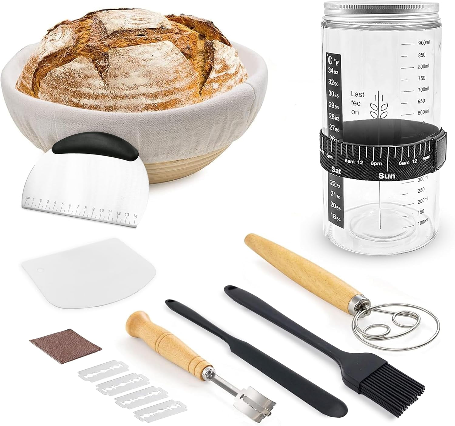 EVERYDAY ESSENTIALS - 10 Piece Starter Jar Kit - 9-inch Basket with ...