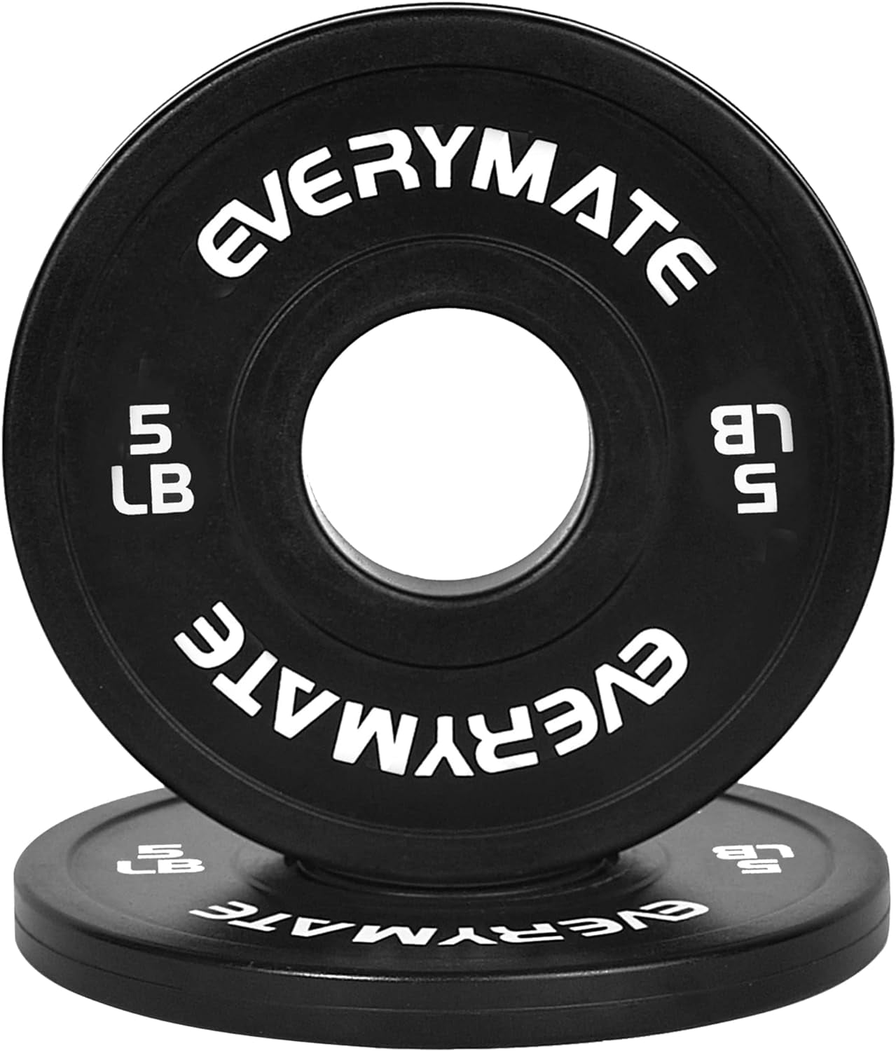 EVERYMATE 10LB Rubber Coated Weight Plates, Pair for Cross Training ...