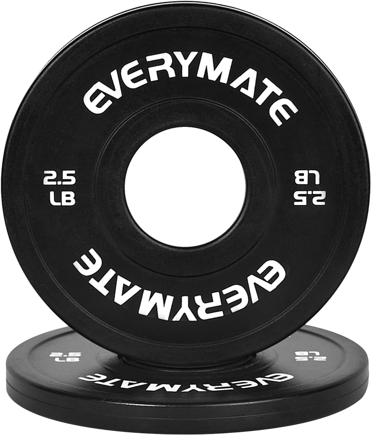 EVERYMATE Fractional Olympic Bumper Plates, 2 X 2.5 lbs, Rubber Coated ...