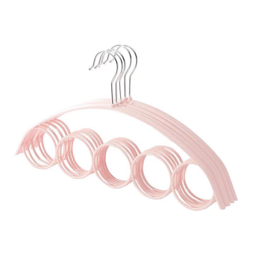 EVEXPLO 5pcs 5 Hole Ring Scarf Wraps Shawl Storage Hanger Rope Slots ...