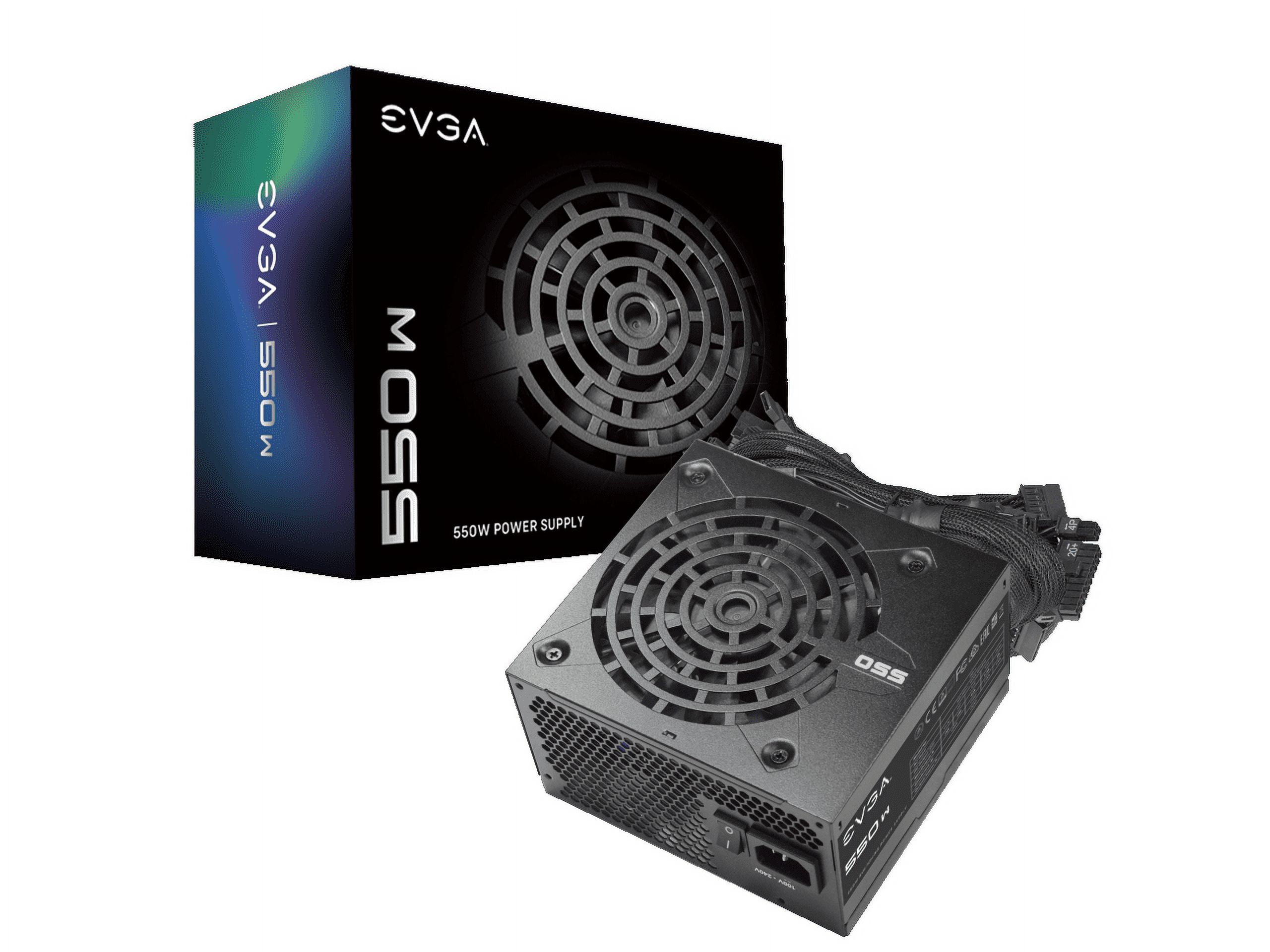 EVGA 550W N1 Series Power Supply with 120mm Sleeve Bearing, Heavy-duty ...