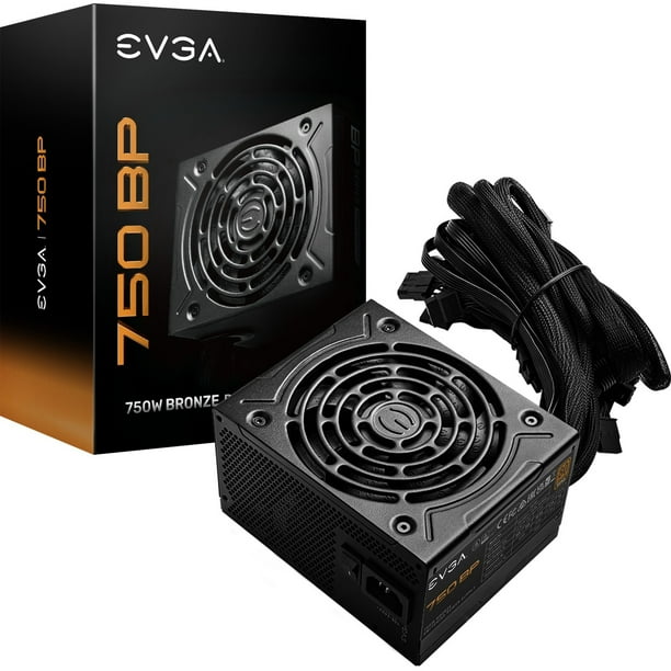 EVGA 750 BP, 80+ BRONZE 750W, 3 Year Warranty, Compact 120mm Size ...