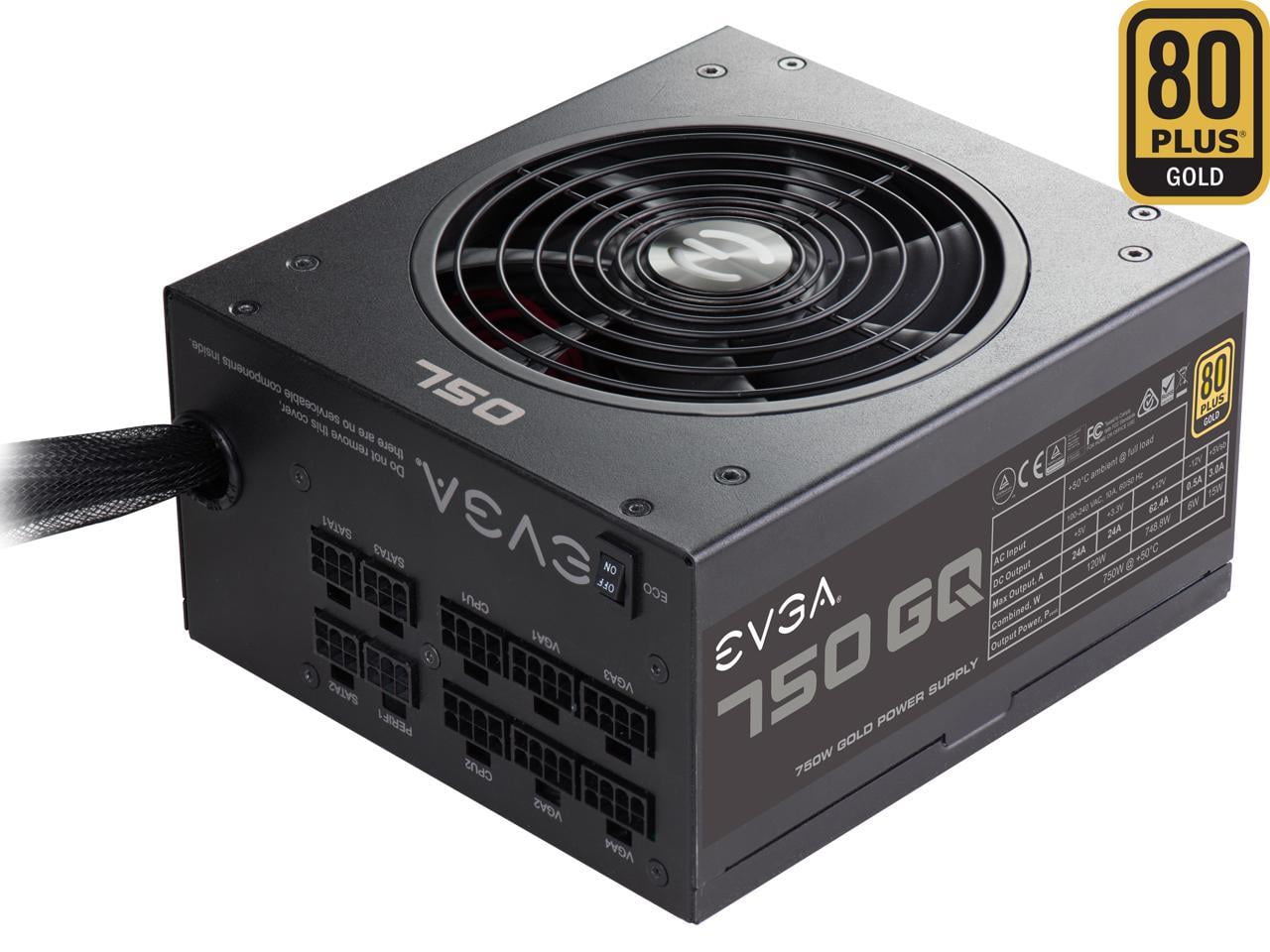 EVGA 750 GQ 210-GQ-0750-V1 80+ GOLD 750W Semi Modular EVGA ECO Mode ...