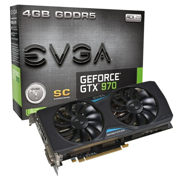 EVGA GeForce GTX 970 4GB Superclocked+ ACX 2.0 Graphics Card - Walmart.com