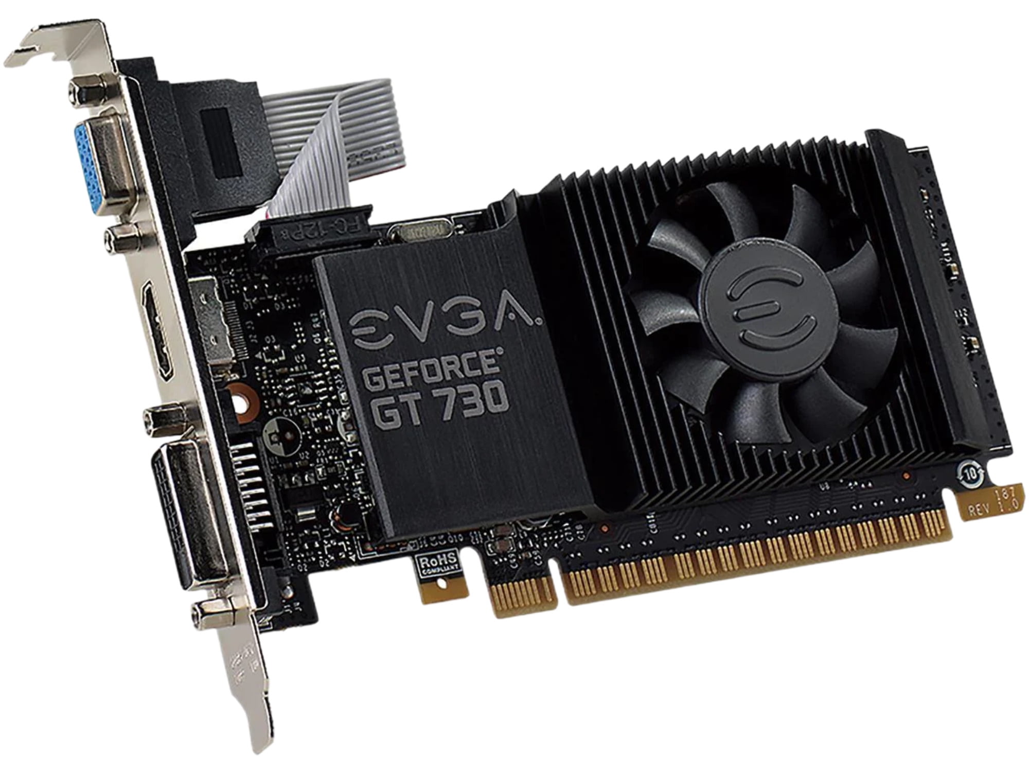 EVGA NVIDIA GeForce GT 730 Graphic Card, 1 GB DDR3 SDRAM, Low-profile ...