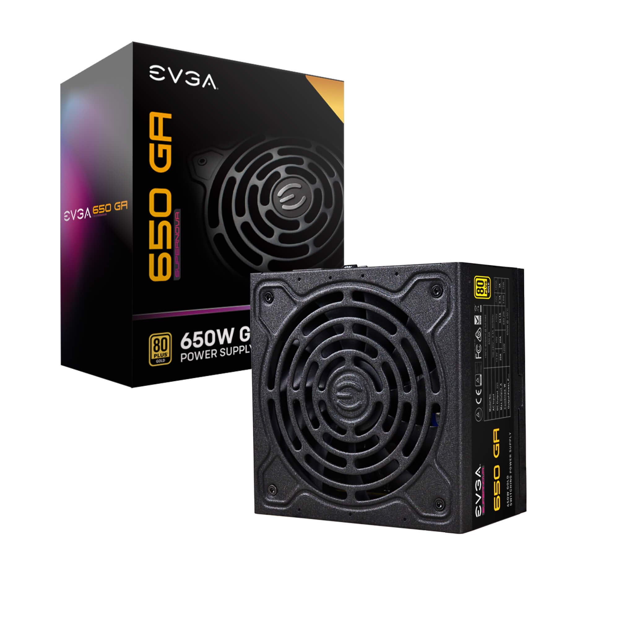 EVGA SuperNOVA 650 Ga, 80 Plus Gold 650W, Fully Modular, ECO Mode with ...