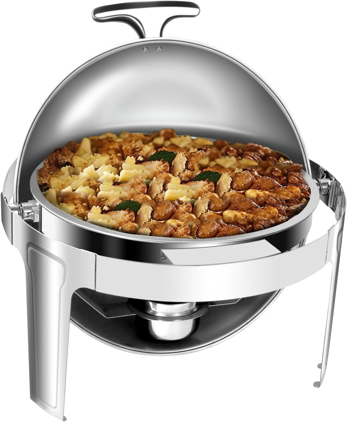 EVGTTI 1 Pack 6.5QT Roll Top Chafing Dish Buffet Set, Stainless Steel ...